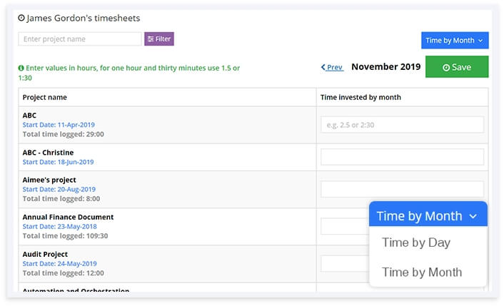 Online Timesheet Management App on the Cloud - Android & iPhone