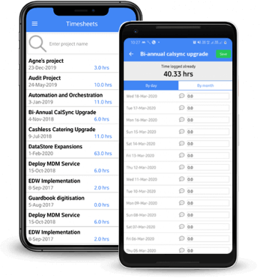 Online Timesheet Management App on the Cloud - Android & iPhone